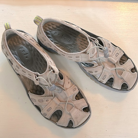 Clarks | Shoes | Privo By Clarks Leather Gray Hiking Sandals | Poshmark